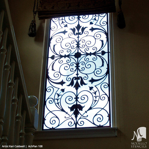 Painted Large Wall Art Graphics Stencils - Custom Modello Stencils ...