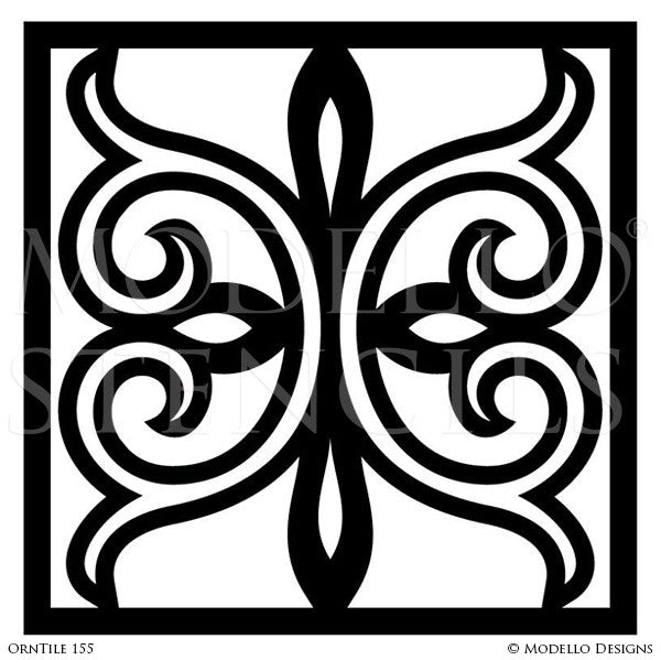 Tile Stencils for Custom Painted Floor, Walls, Ceiling – Modello® Designs