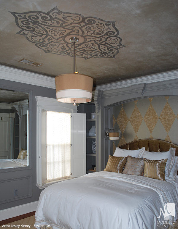 Ceiling Medallion Stencils - Custom Ceiling Design - Paint Stencils ...