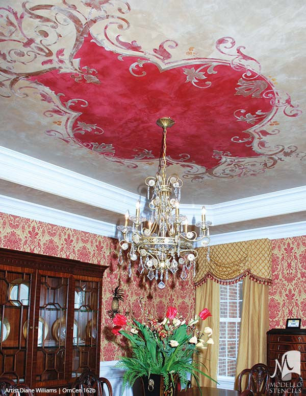 Ceiling Medallion Stencils - Custom Ceiling Design - Paint Stencils ...