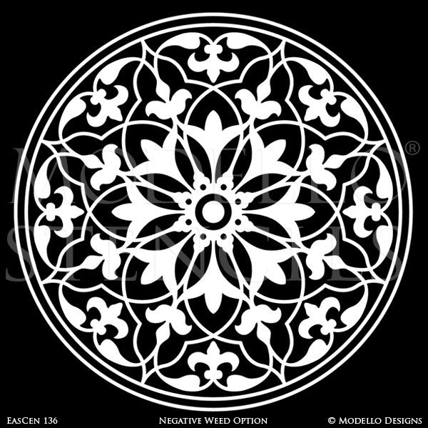 Ceiling Medallion Stencils - Custom Ceiling Design - Paint Stencils ...