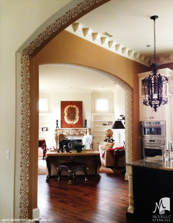 wall stencil border ideas