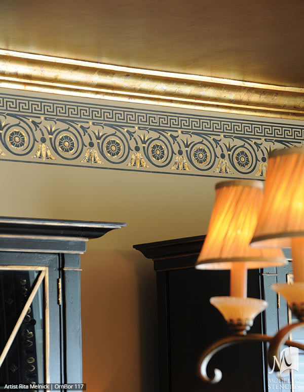 Custom Border Stencils for Painting Ceiling Designs & Wall Borders ...