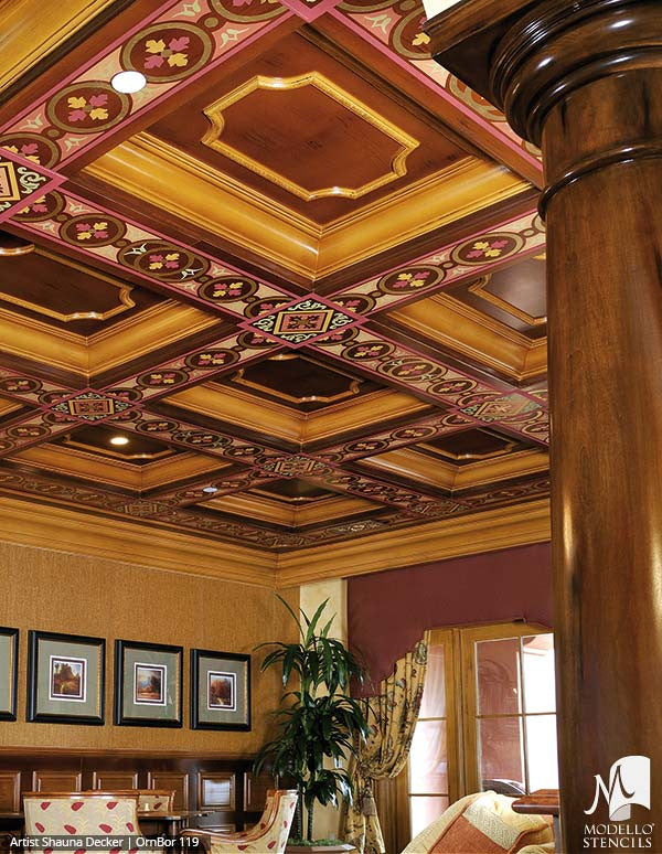 Custom Border Stencils for Painting Ceiling Designs & Wall Borders ...