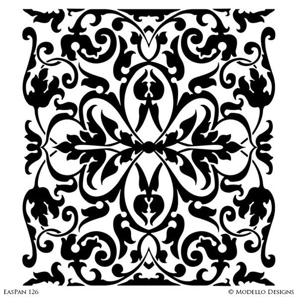 Painted Large Wall Art Graphics Stencils - Custom Modello Stencils ...