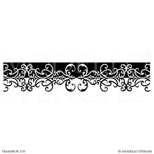wall border stencil templates