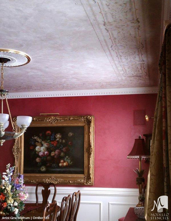 Custom Border Stencils for Painting Ceiling Designs & Wall Borders ...