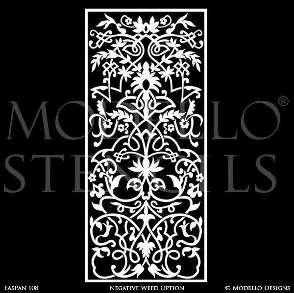 Painted Large Wall Art Graphics Stencils - Custom Modello Stencils ...