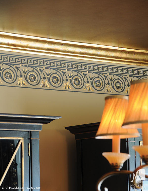 Custom Border Stencils for Painting Ceiling Designs & Wall Borders ...