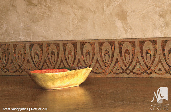 Custom Border Stencils for Painting Ceiling Designs & Wall Borders ...