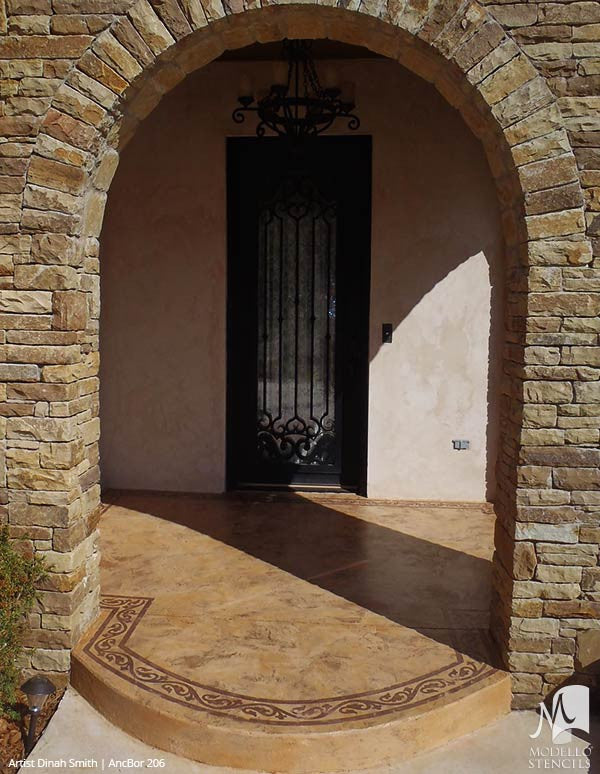 arch stencil for wall