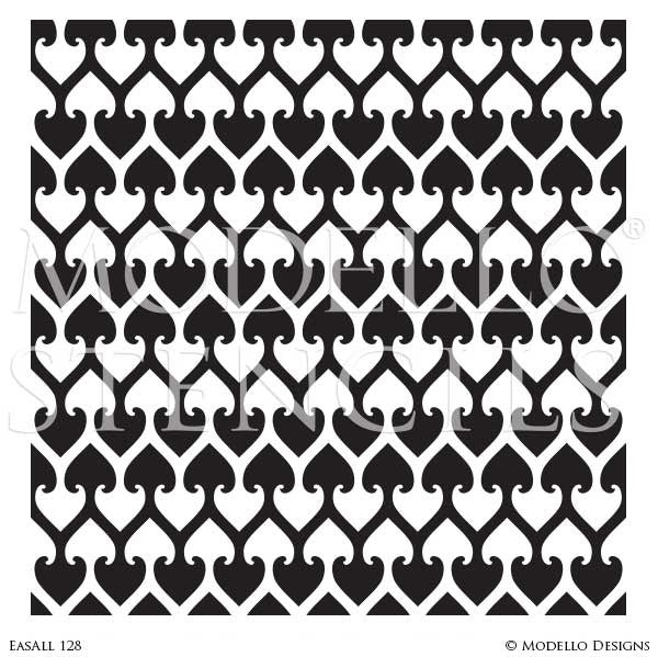 Custom Wallpaper Designs; Large Stencils for Painting Walls & Flooring ...