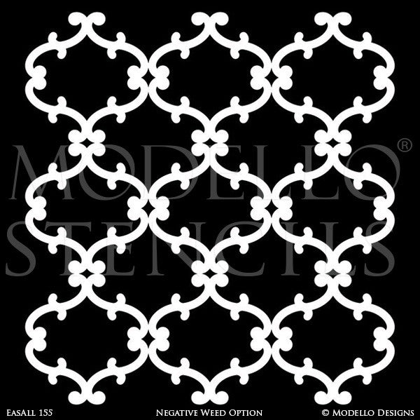 Custom Wallpaper Designs; Large Stencils for Painting Walls & Flooring ...