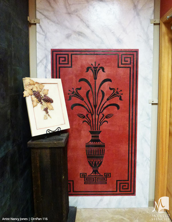 Painted Large Wall Art Graphics Stencils - Custom Modello Stencils ...