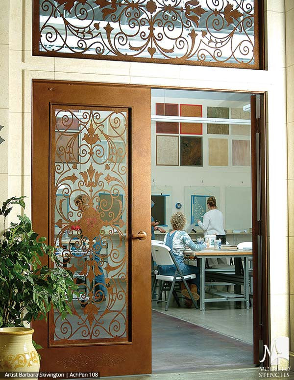 Painted Large Wall Art Graphics Stencils - Custom Modello Stencils ...