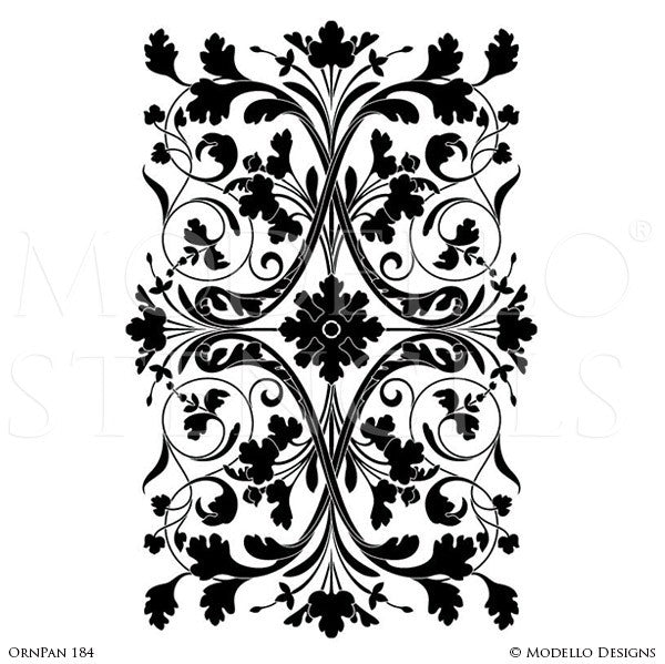 Painted Large Wall Art Graphics Stencils - Custom Modello Stencils ...